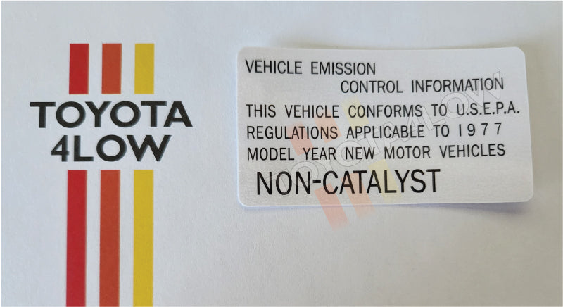 1977 Celica Emission Information Decal – Toyota4Low