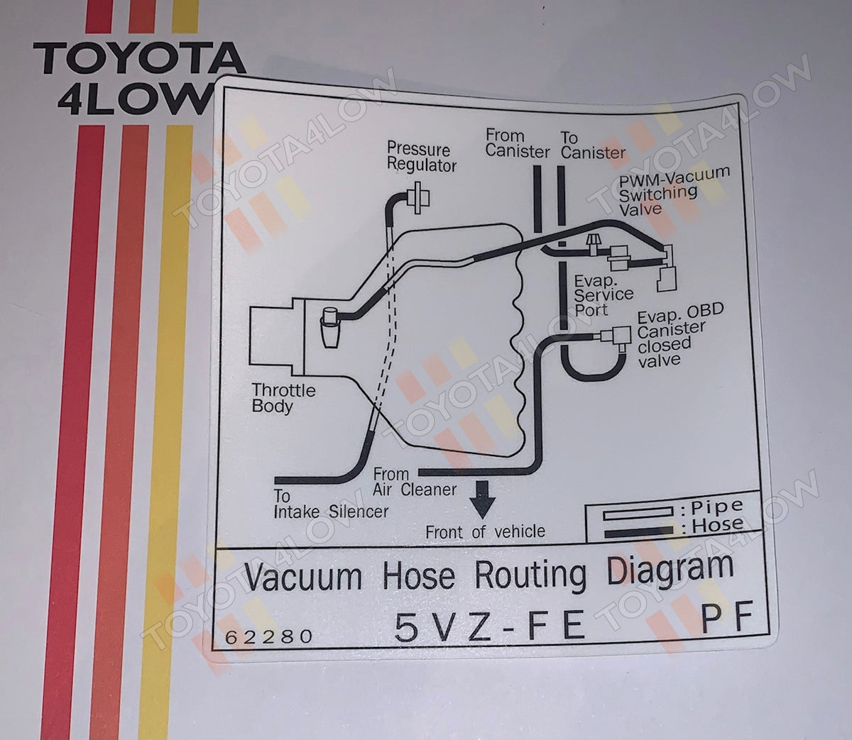 2002 5VZ-FE Vacuum Decal #PF – Toyota4Low